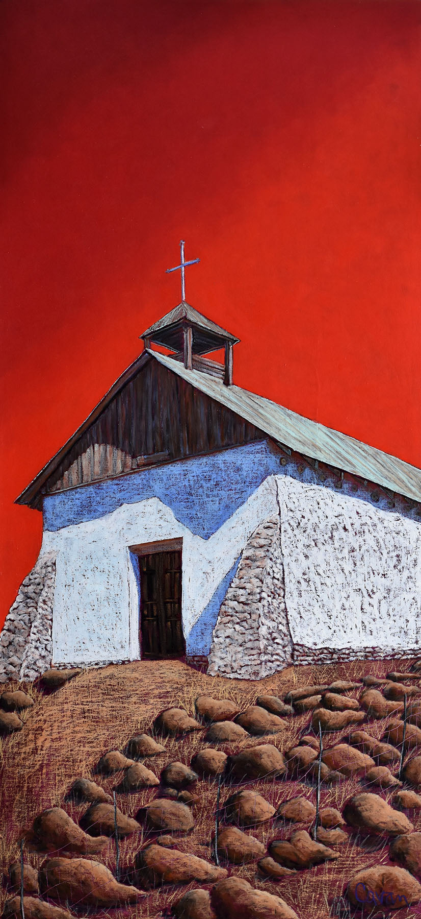 Joyful oil pastel drawings by Jennifer Cavan