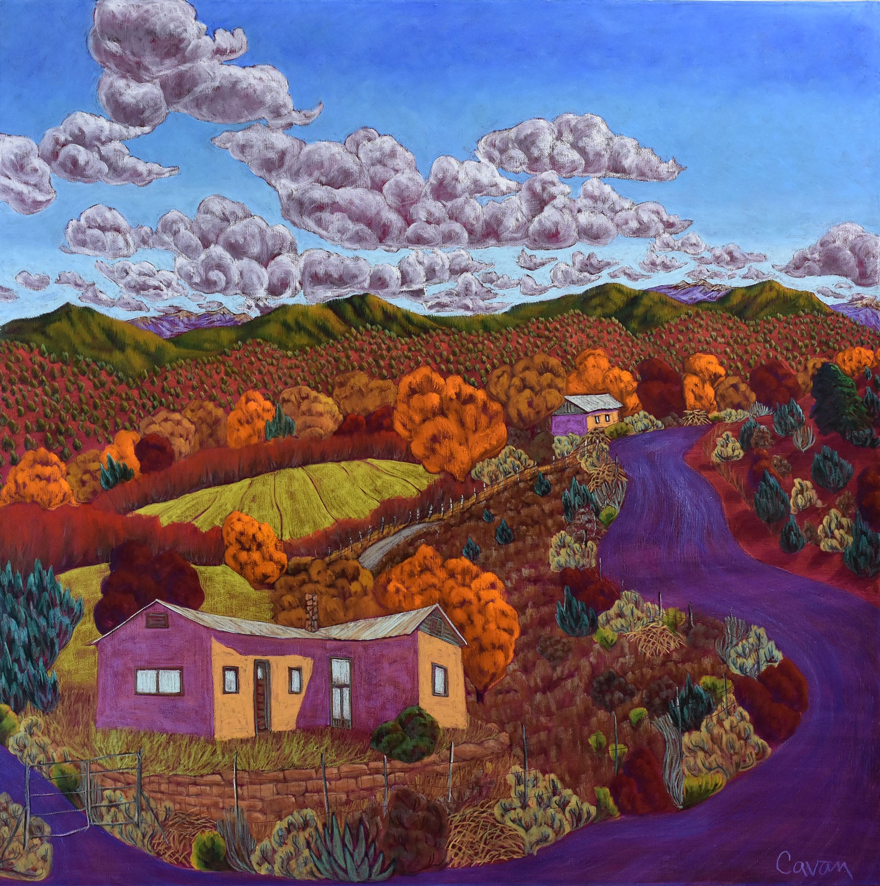 Oil Pastels on Canvas – Jennifer Cavan