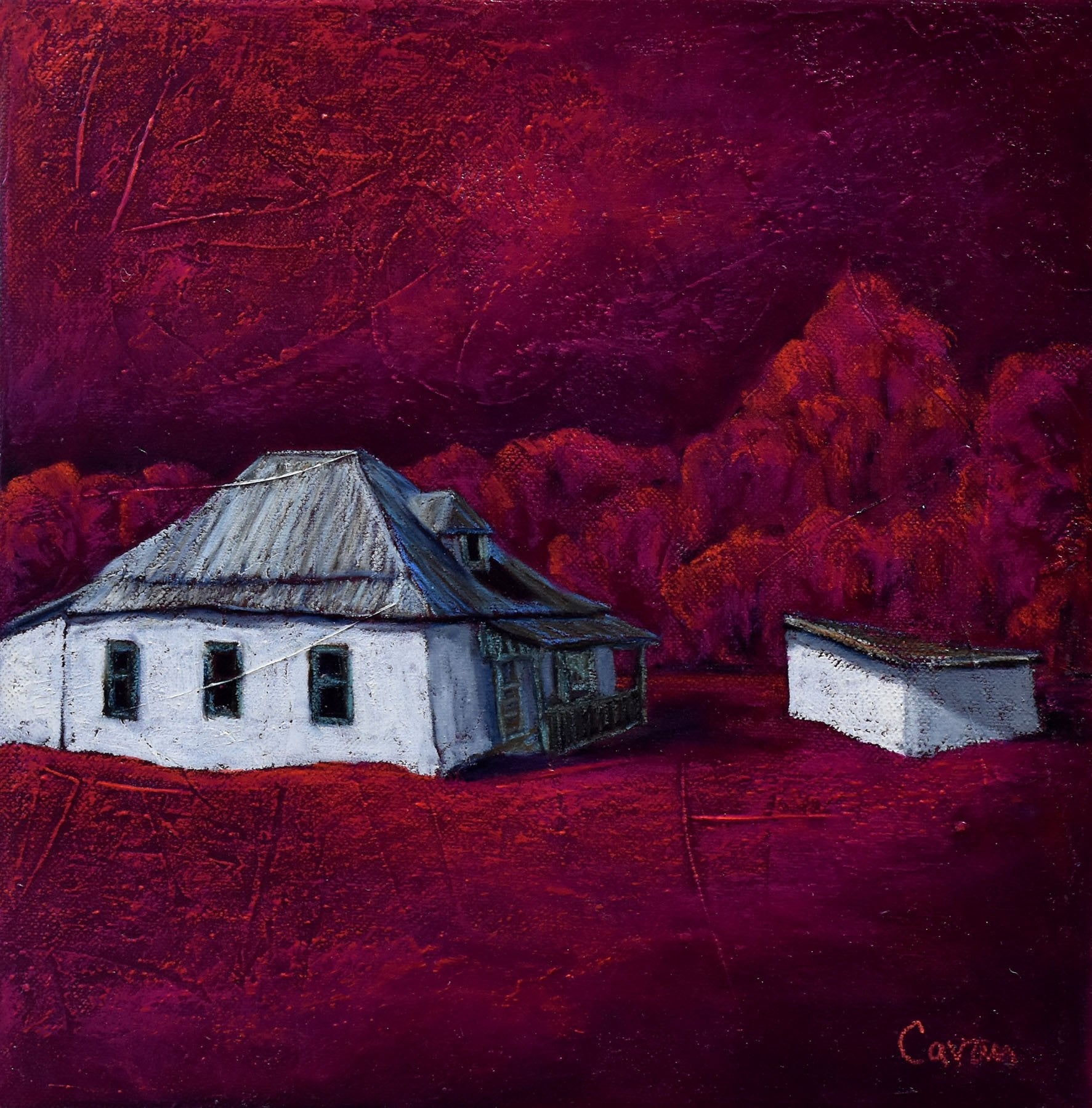 Joyful oil pastel drawings by Jennifer Cavan